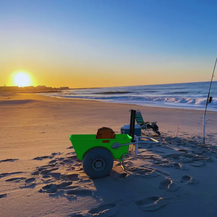 Wheeleez™ Beach Cart Green - Wheeleez, Inc. | Wheeleez™ low-pressure wheels