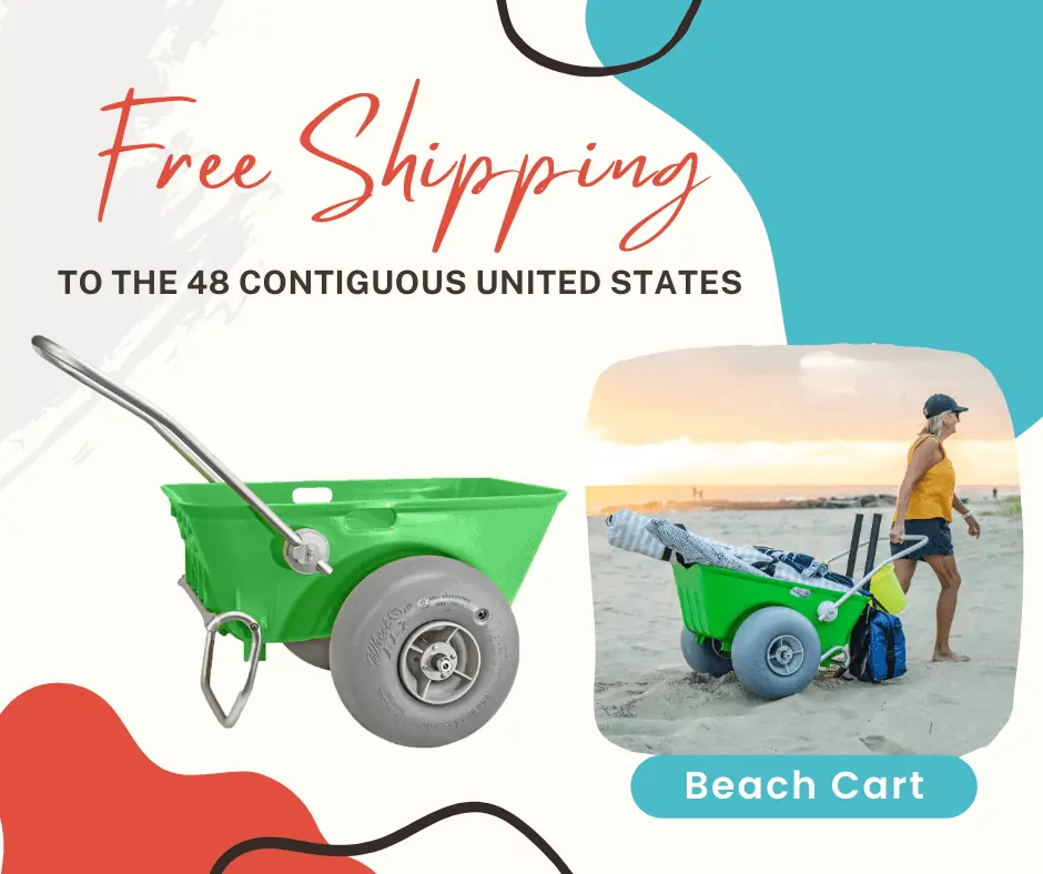 Wheeleez™ Beach Cart Green - Wheeleez, Inc. | Wheeleez™ low-pressure wheels